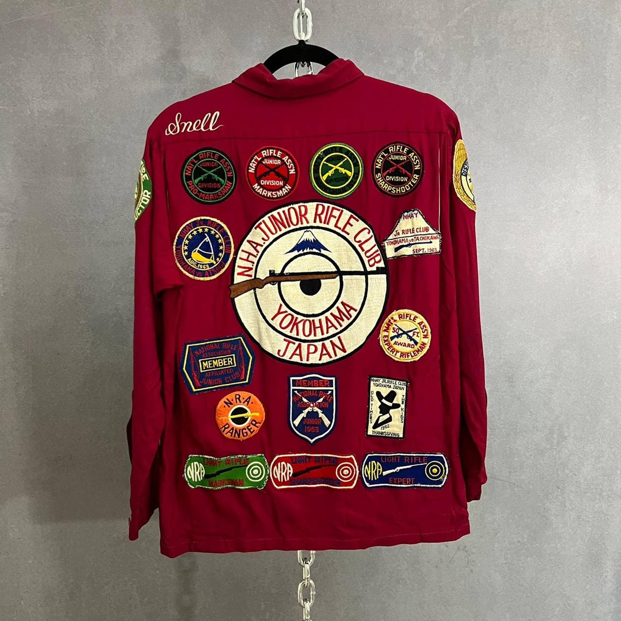 50s NHA Junior Rifle Club loop collar shirt with... - Depop