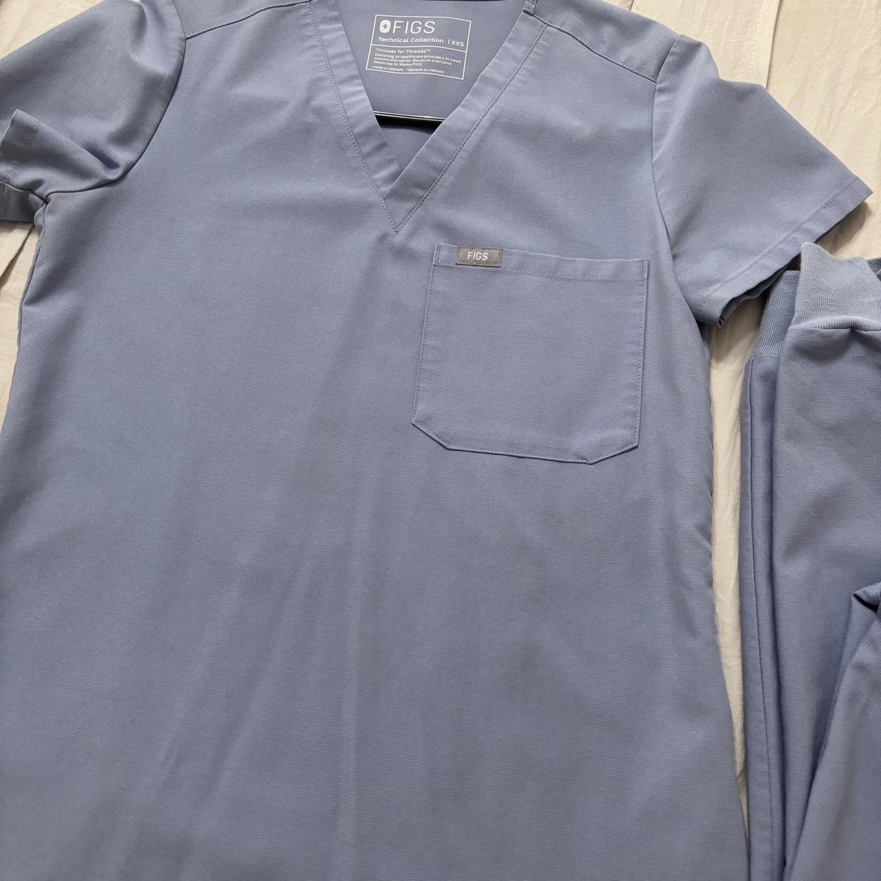 Figs blue XX small scrubs top & XS small scrub... - Depop