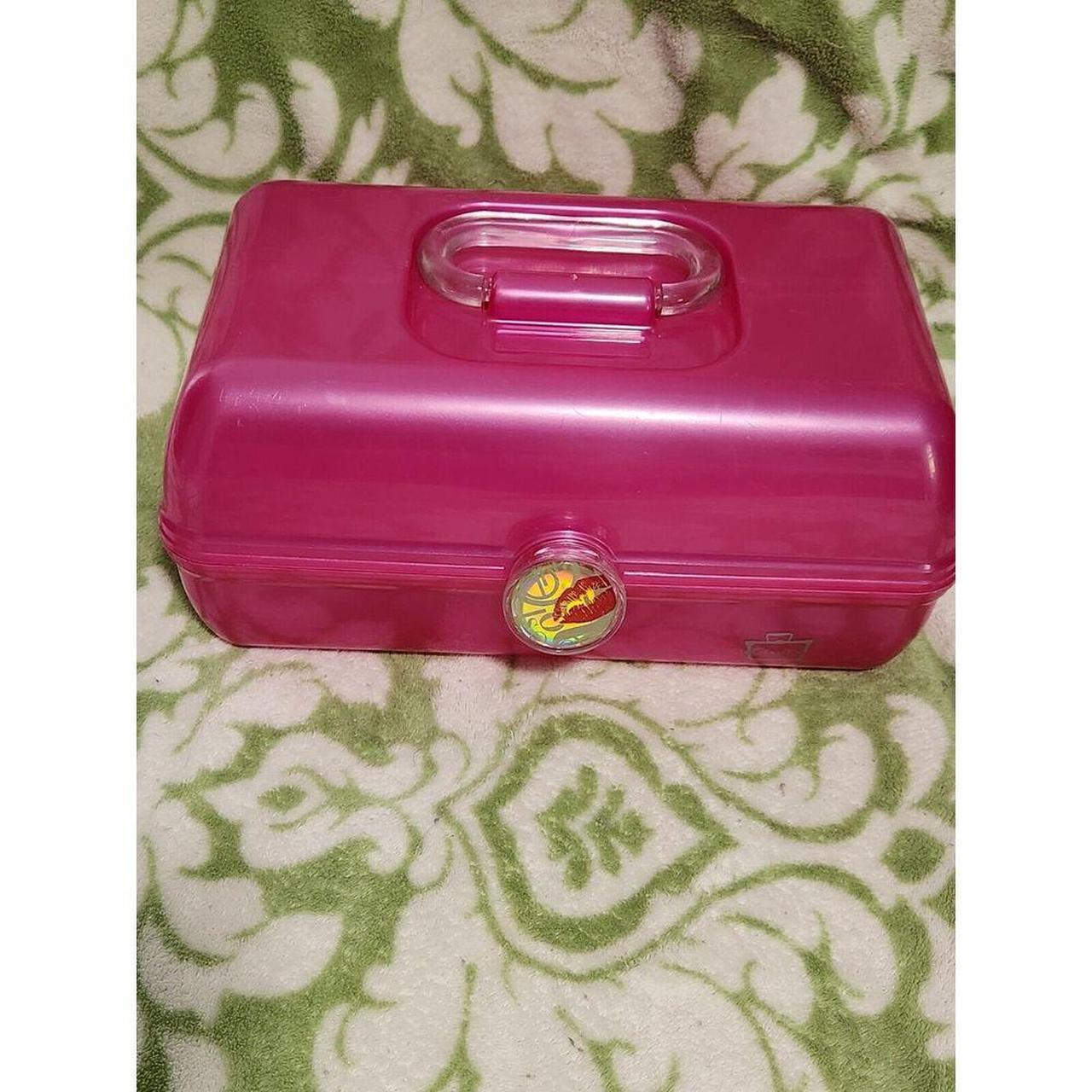 VTG Hot Pink Caboodles Case Organizer Makeup Box... - Depop
