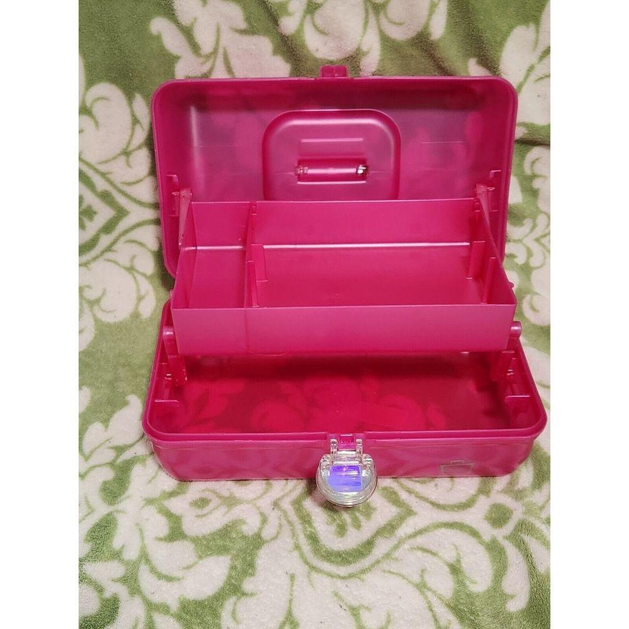 VTG Hot Pink Caboodles Case Organizer Makeup Box... - Depop