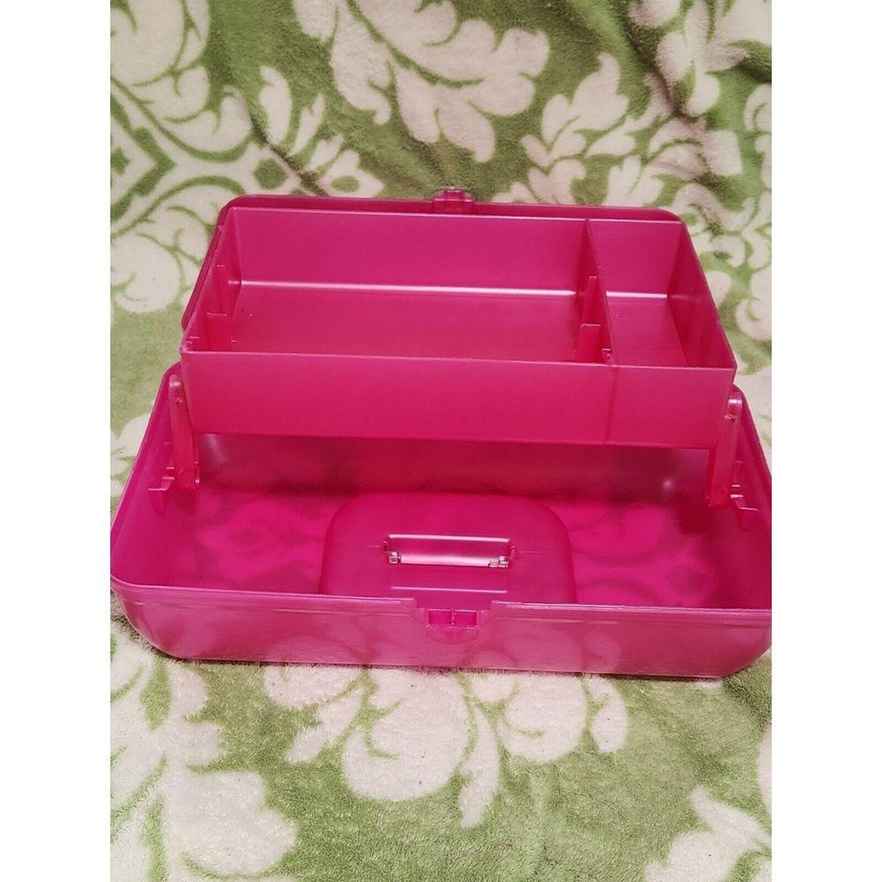 VTG Hot Pink Caboodles Case Organizer Makeup Box... - Depop