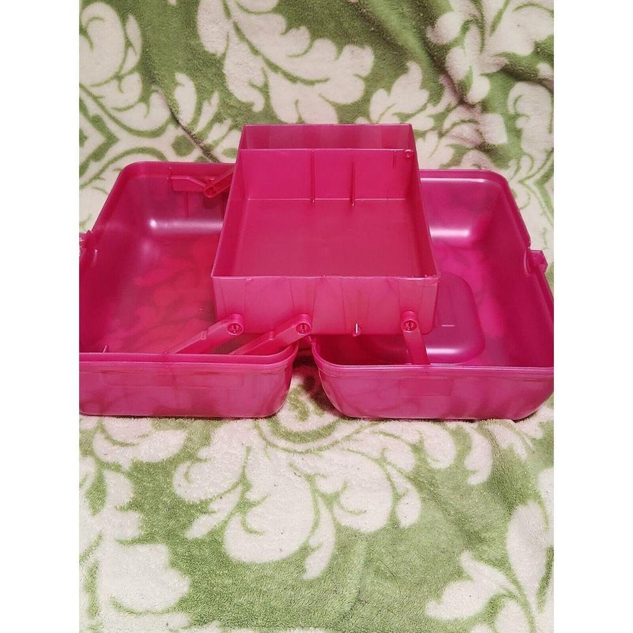 VTG Hot Pink Caboodles Case Organizer Makeup Box... - Depop
