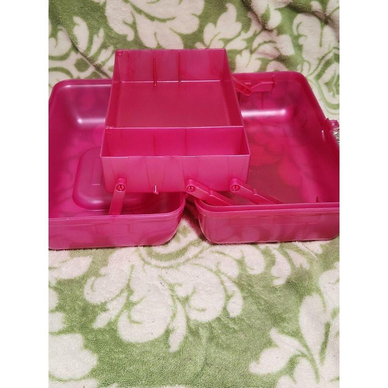 VTG Hot Pink Caboodles Case Organizer Makeup Box... - Depop