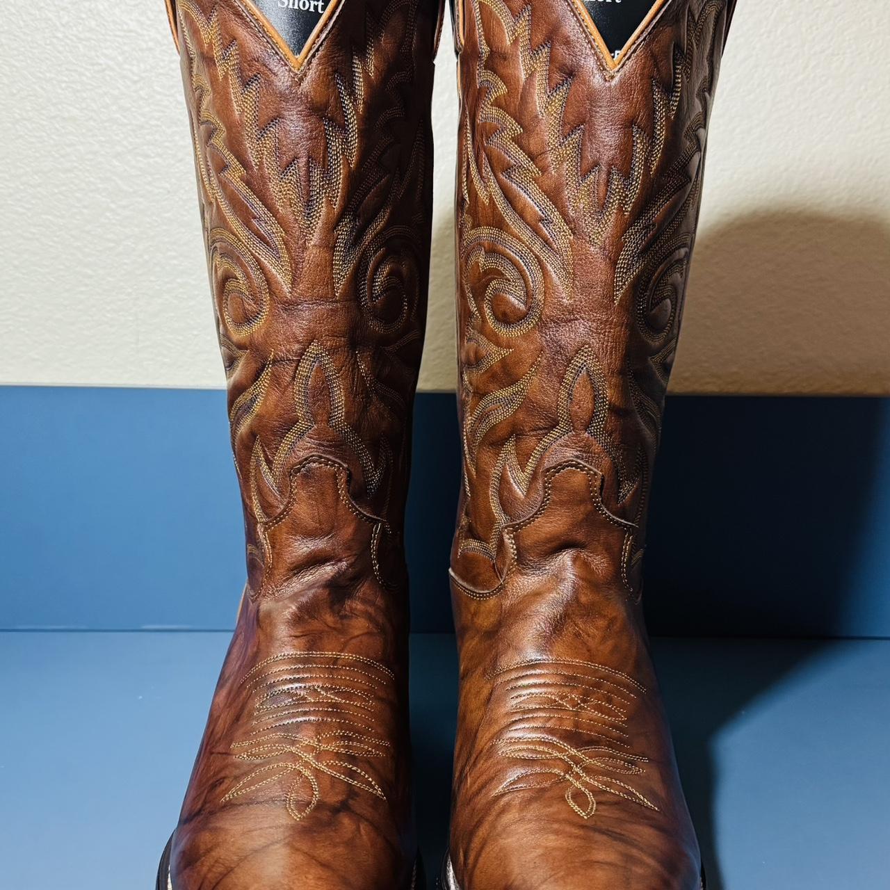 Mint condition JUSTIN Buck Chestnut Cowboy Boots... - Depop