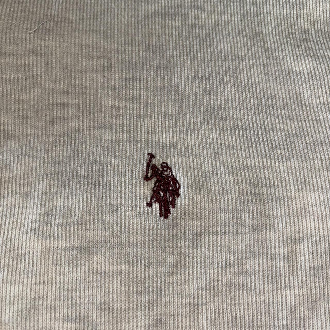 White/grey Polo Ralph Lauren quarter zip jumper polo - Depop