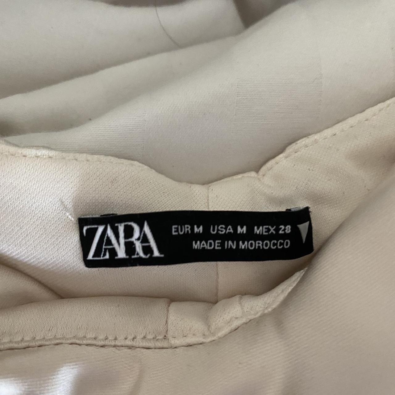 Zara Women's White and Cream Bodysuit | Depop