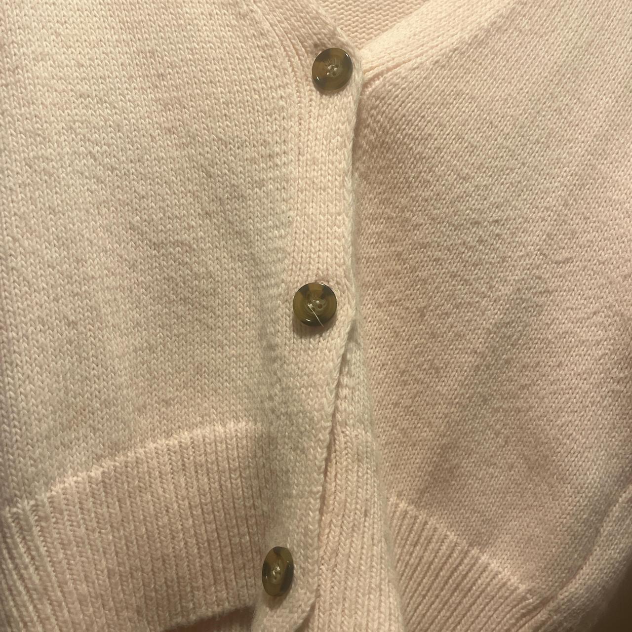 Light pink button-up sweater (a little bit more pink... - Depop