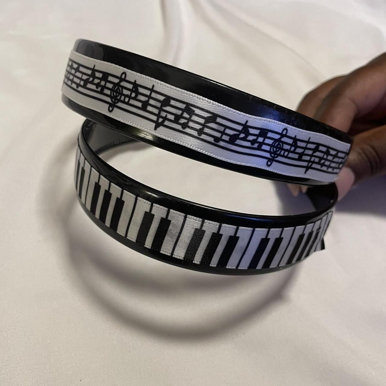 Music Note Lace Headband 🎧 (2pc) Piano Note Lace... | Depop