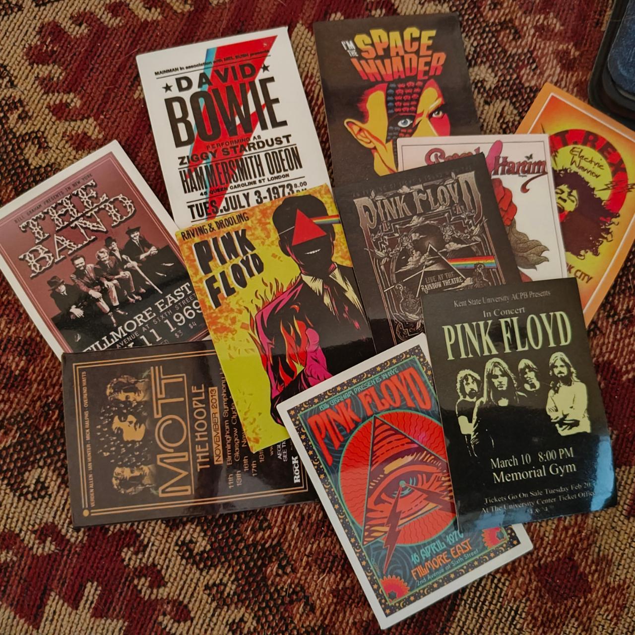 Classic Rock Sticker Lot (10 Total) Rectangular NEW... - Depop