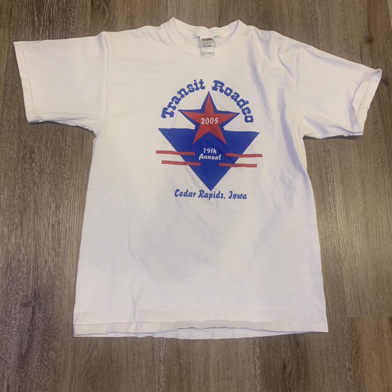 2005 Transit Rodeo Cedar Rapids Iowa white tee... - Depop