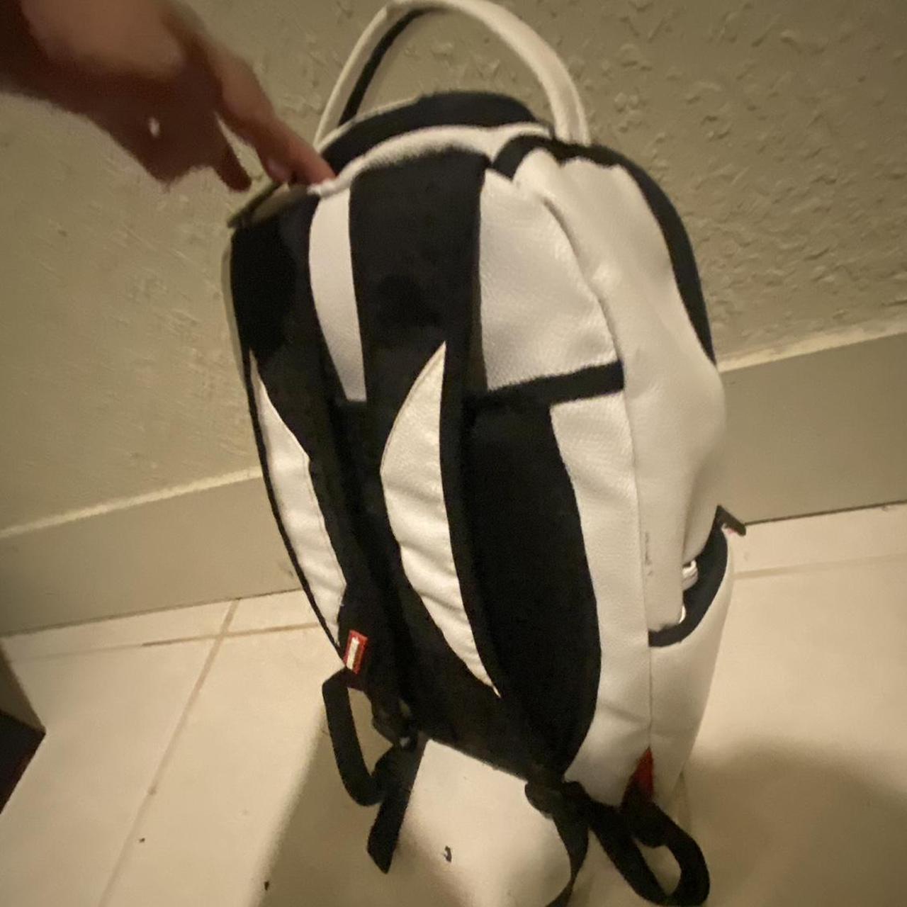 Sprayground Red and white backpack with Muhammed Ali - Depop