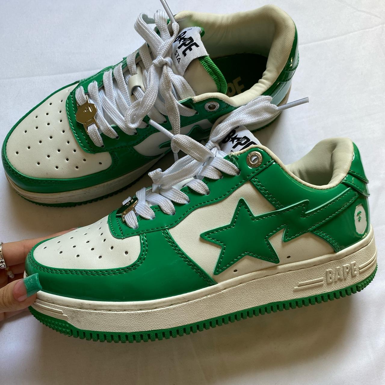 BAPE Women's Green Trainers | Depop
