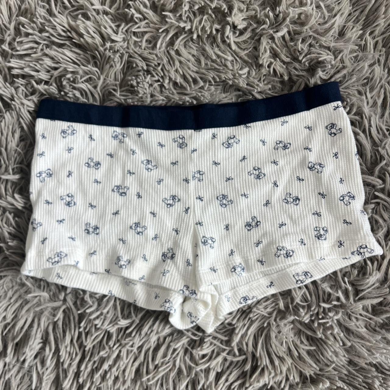 super cute brandy melville boxers blue teddy bears... - Depop