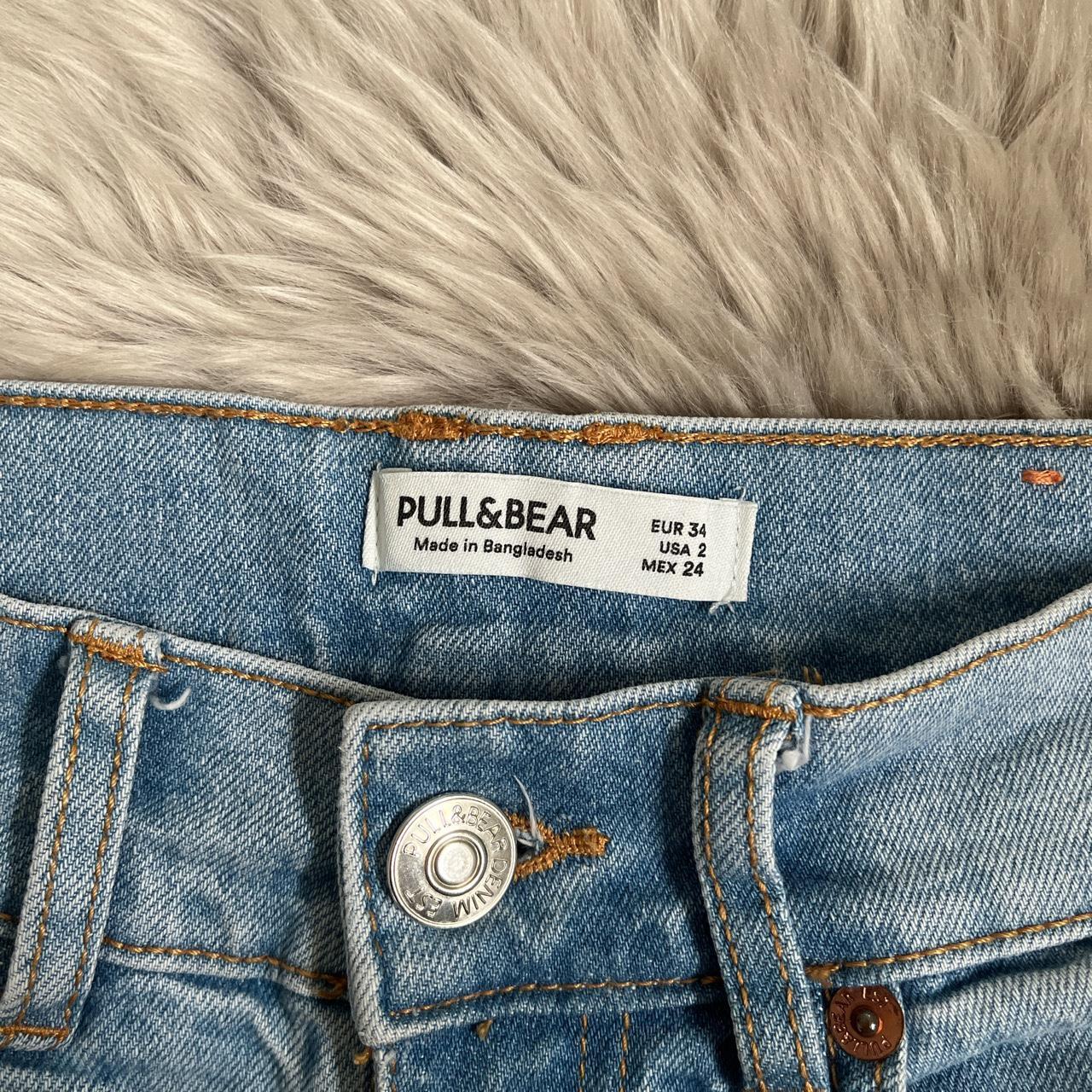 Pull and Bear Jeans Blue Size U.K. 8 Stain on back... - Depop