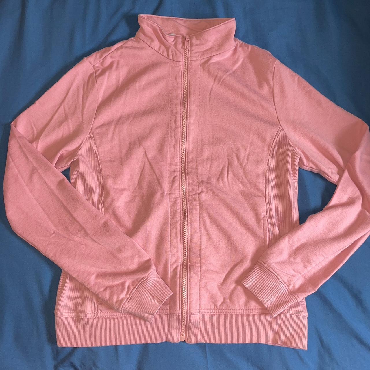 y2k cutecore coded pastel pink zip up jacket sooo... - Depop