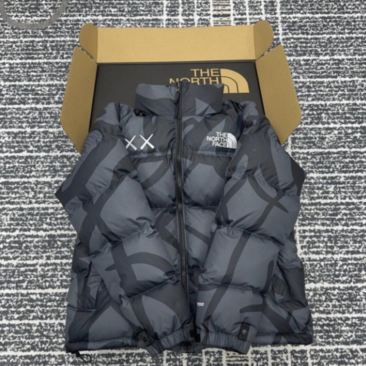 North Face x KAWS Nuptse Puffer Jacket - (Black) - Depop