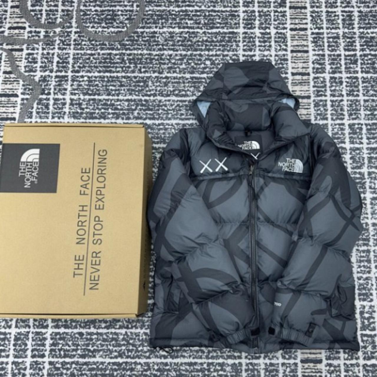 North Face x KAWS Nuptse Puffer Jacket - (Black) - Depop