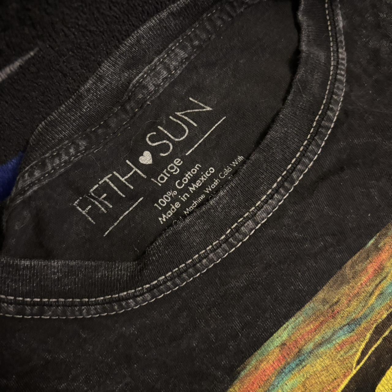 Black and multi-coloured Fifth Sun graphic tee - Depop