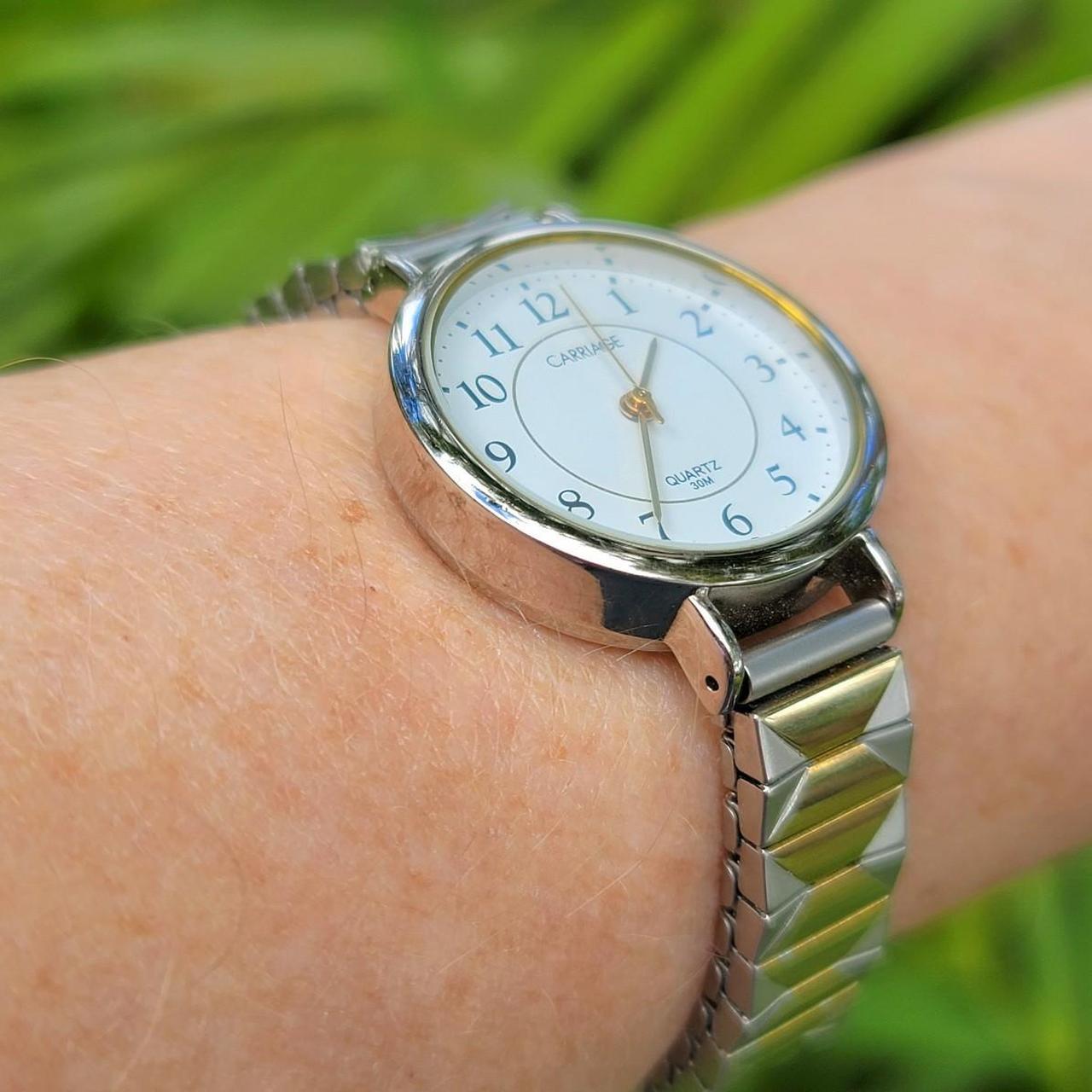 Two Toned Vintage Carriage by Timex Women's Watch -... - Depop