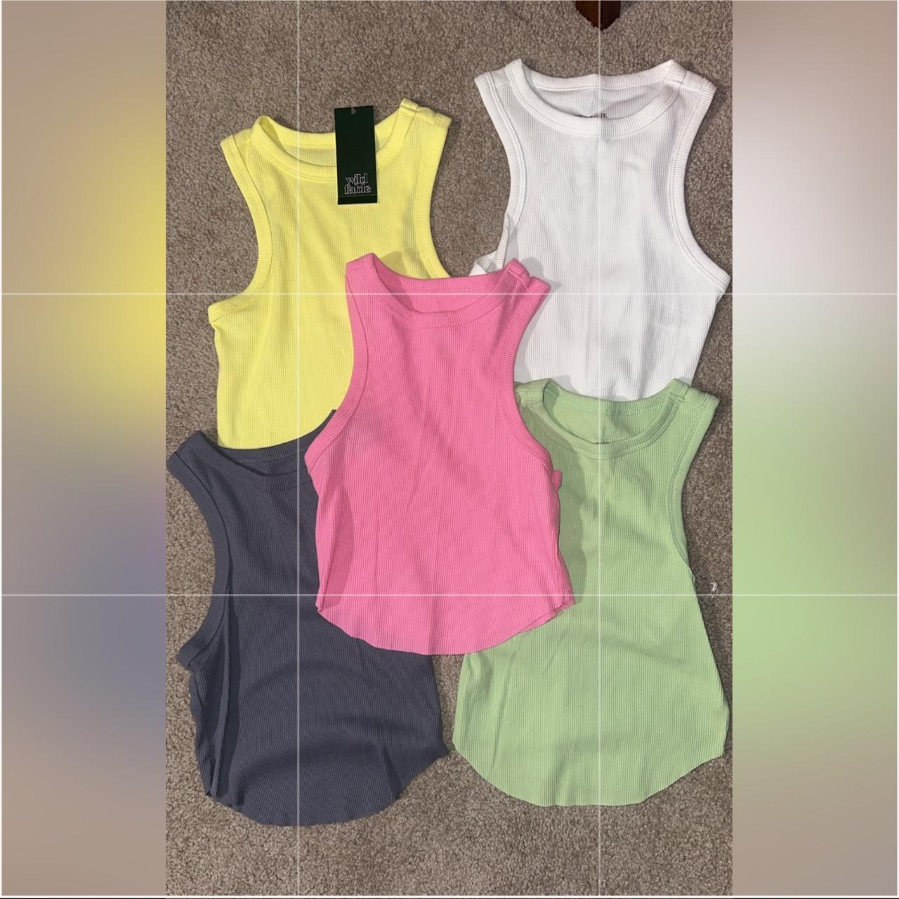 5 high neck cropped tanks- wild fable size xs all... - Depop