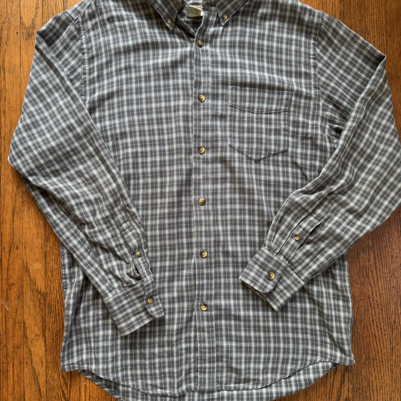 Blue and grey dockers flannel shirt grunge style | Depop