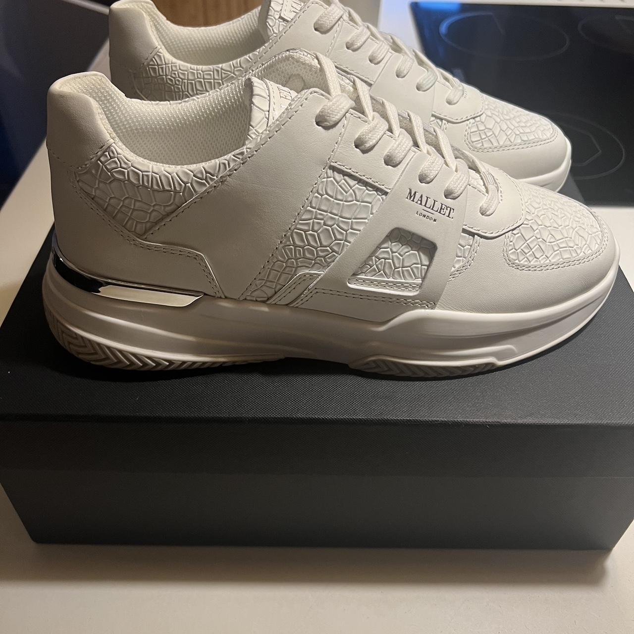 Brand New Mallet Trainers UK 8 White Unworn No Box - Depop