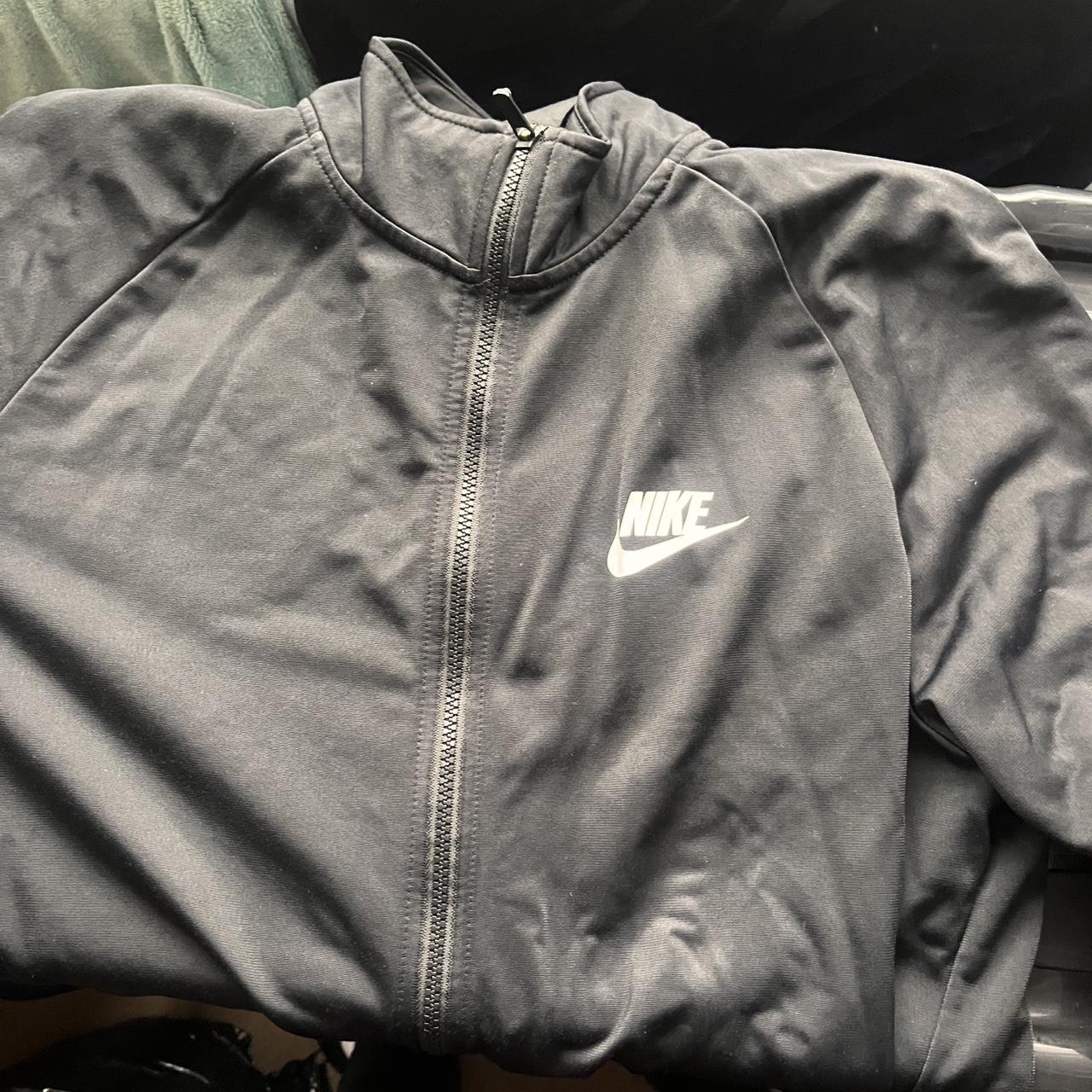 Black Nike tracksuit top #tracksuit - Depop