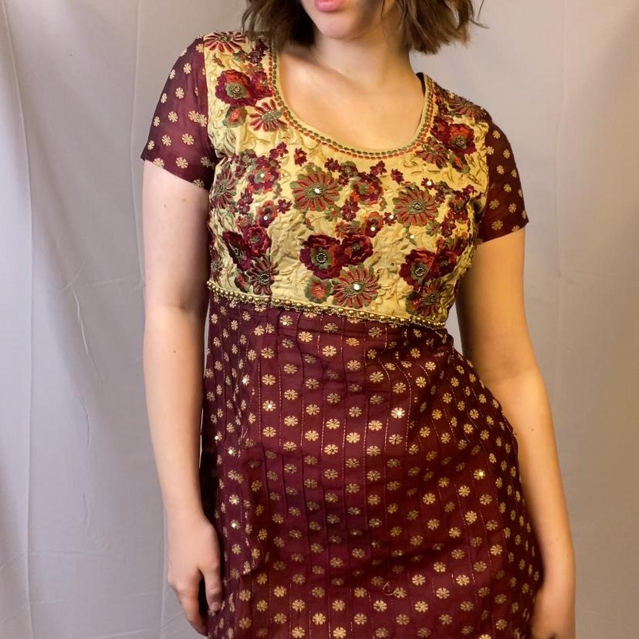 Cutest Indian Mini Dress with Embroidery Details Is... | Depop