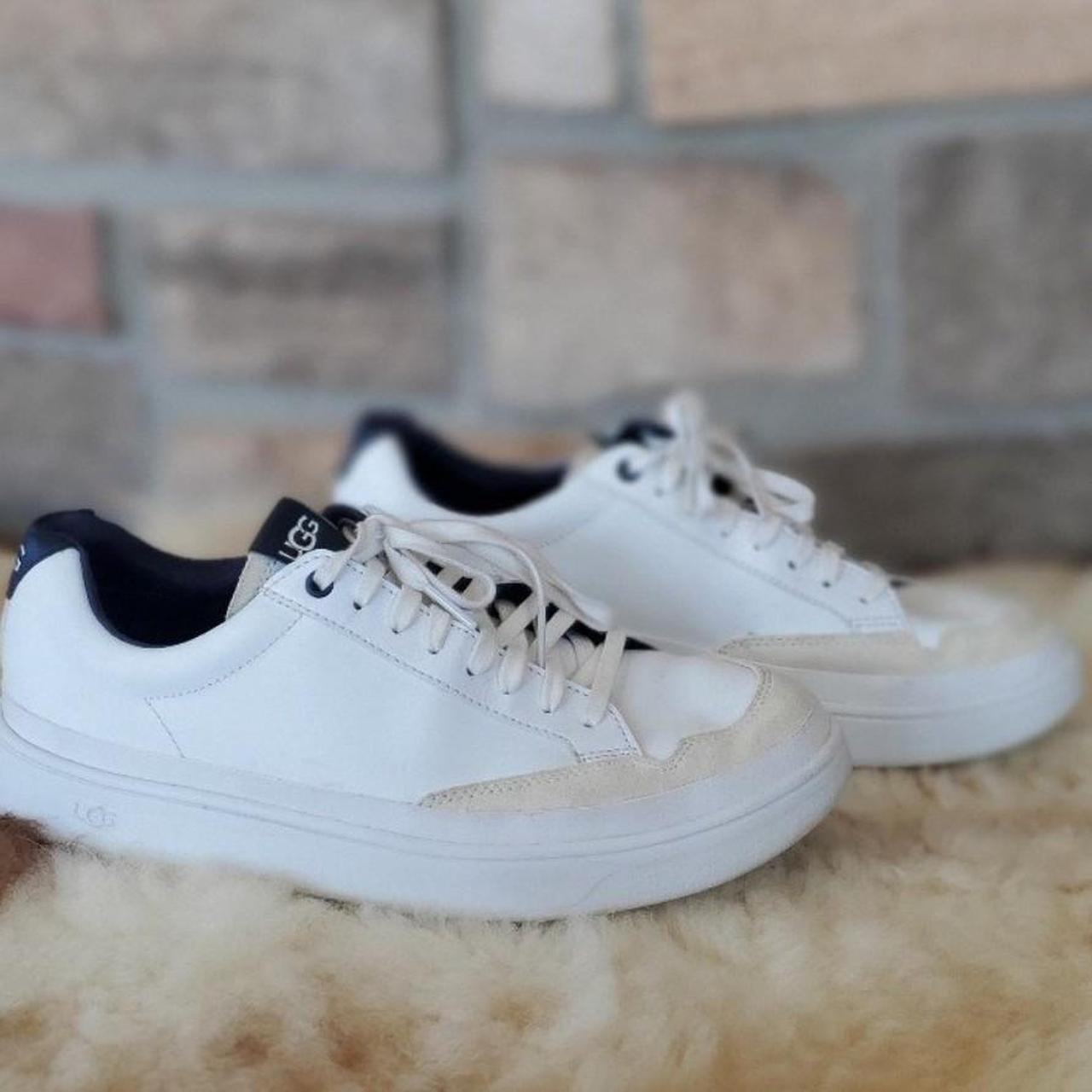 UGG tennis shoes white athletic shoes ugg shoes ugg... - Depop