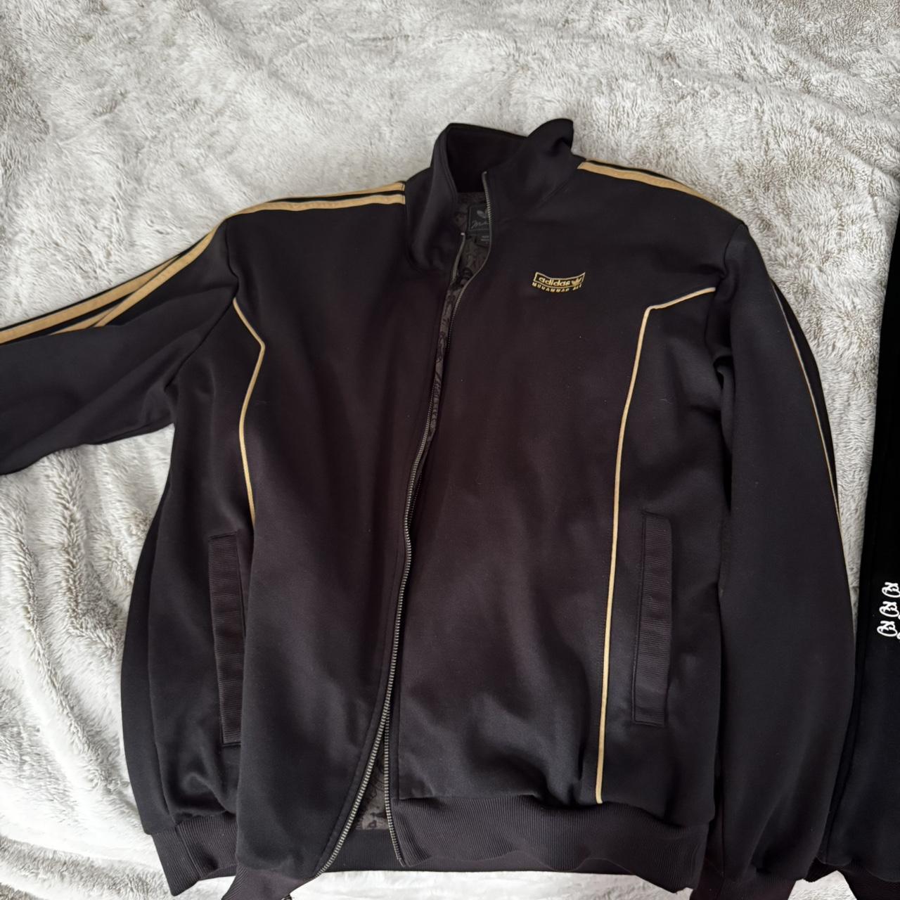 Black and gold tracksuit #tracksuit - Depop