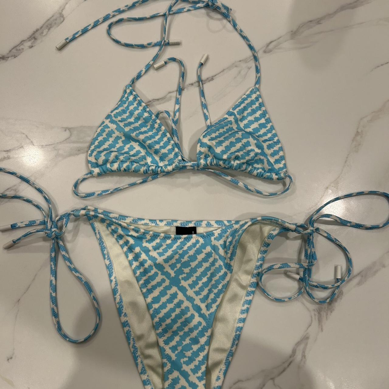 sky blue vinca-eyla bikini top small bottoms... | Depop