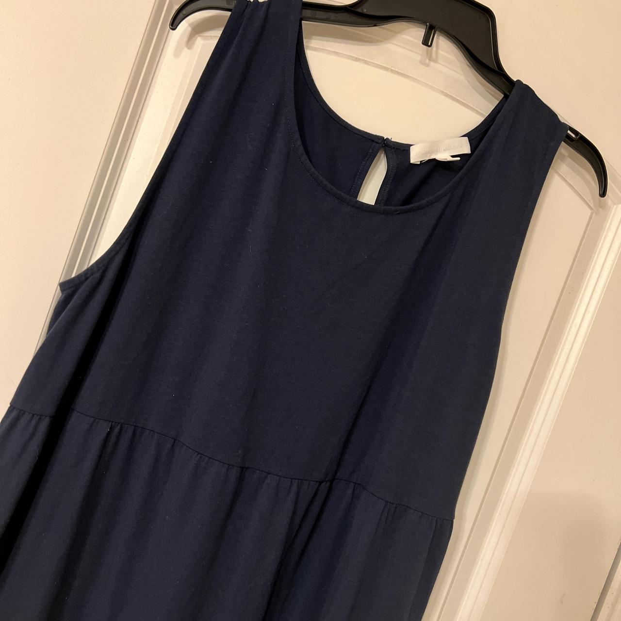 Dyson Parker 3X Navy Blue soft sleeveless long dress... | Depop