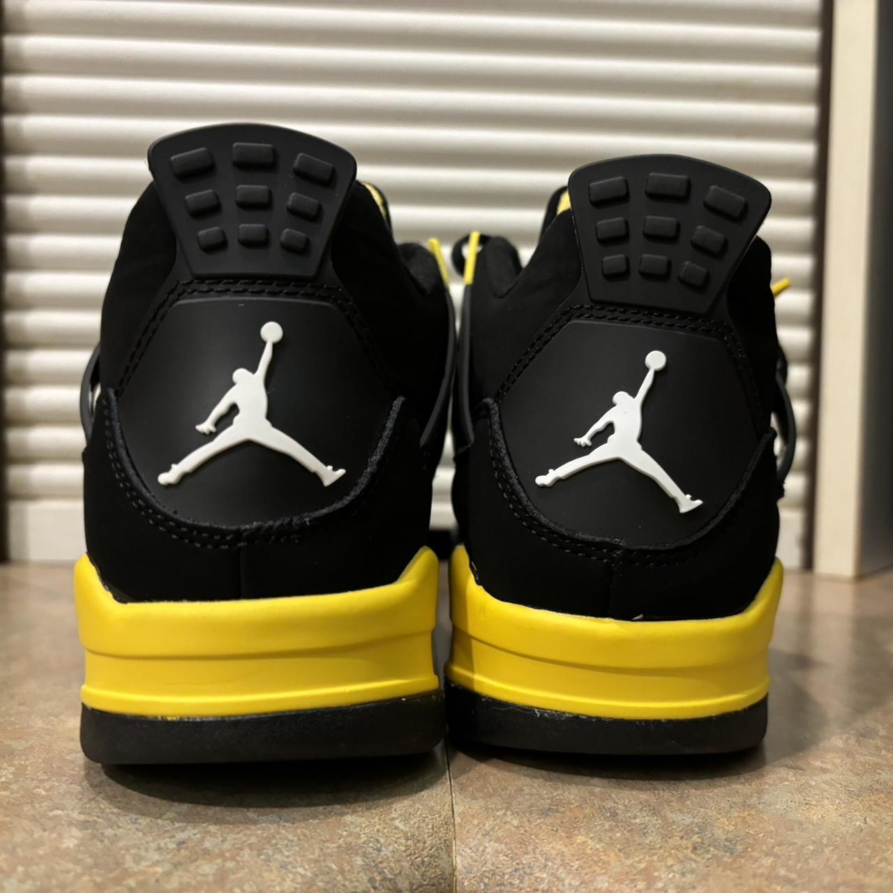 Jordan 4 yellow thunders, amazing condition, Size 8.5 - Depop