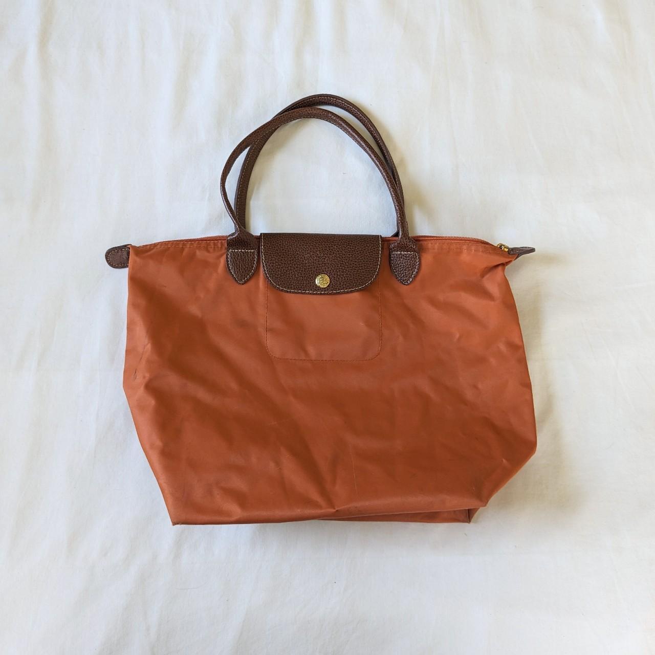 Longchamp Le Pliage Burnt Orange Brown Nylon... - Depop