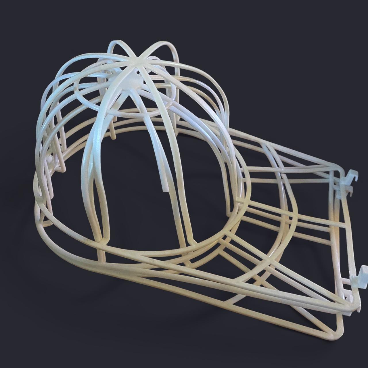 Set of 3 White plastic baseball cap hat shape form... | Depop