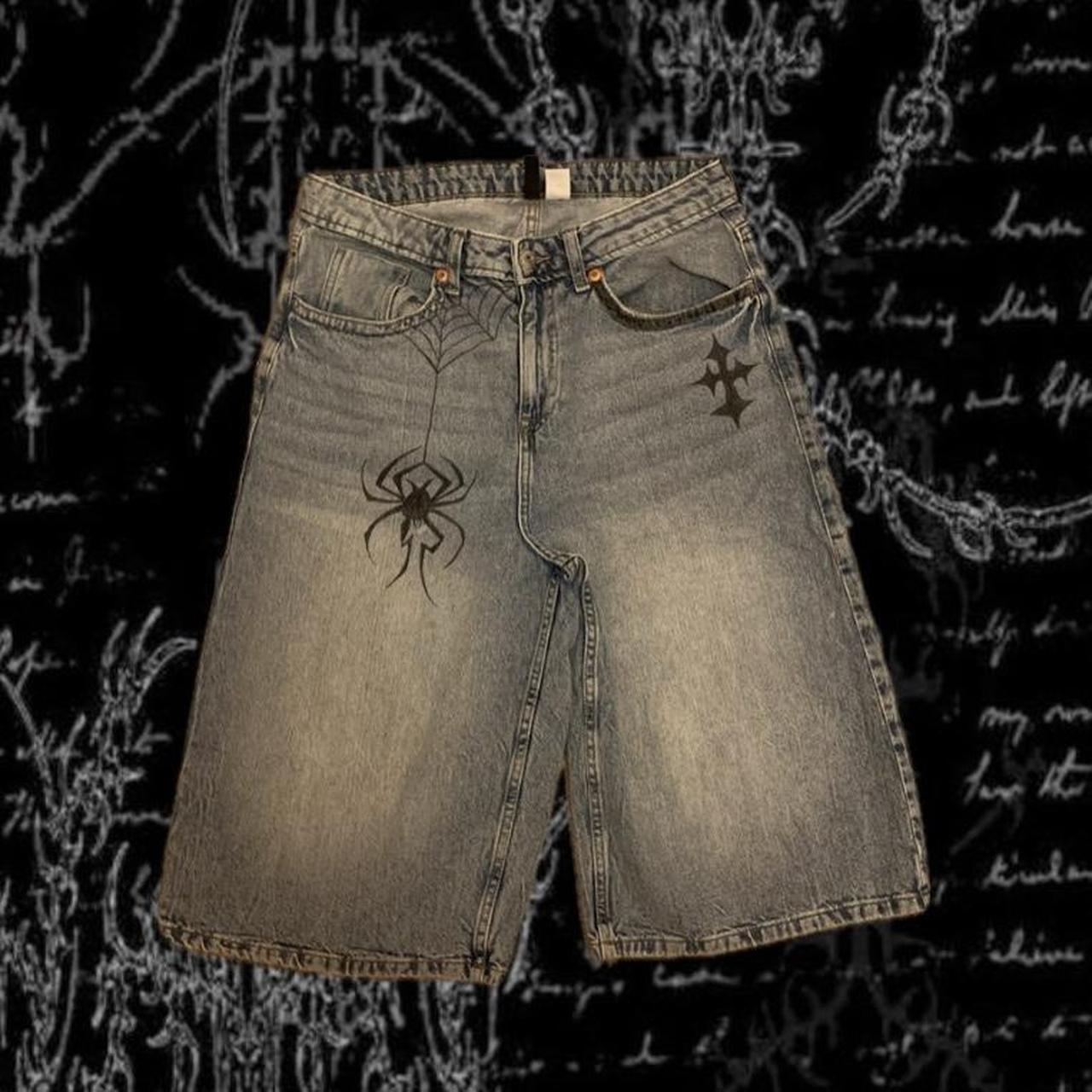 Custom spider jorts shorts - Depop