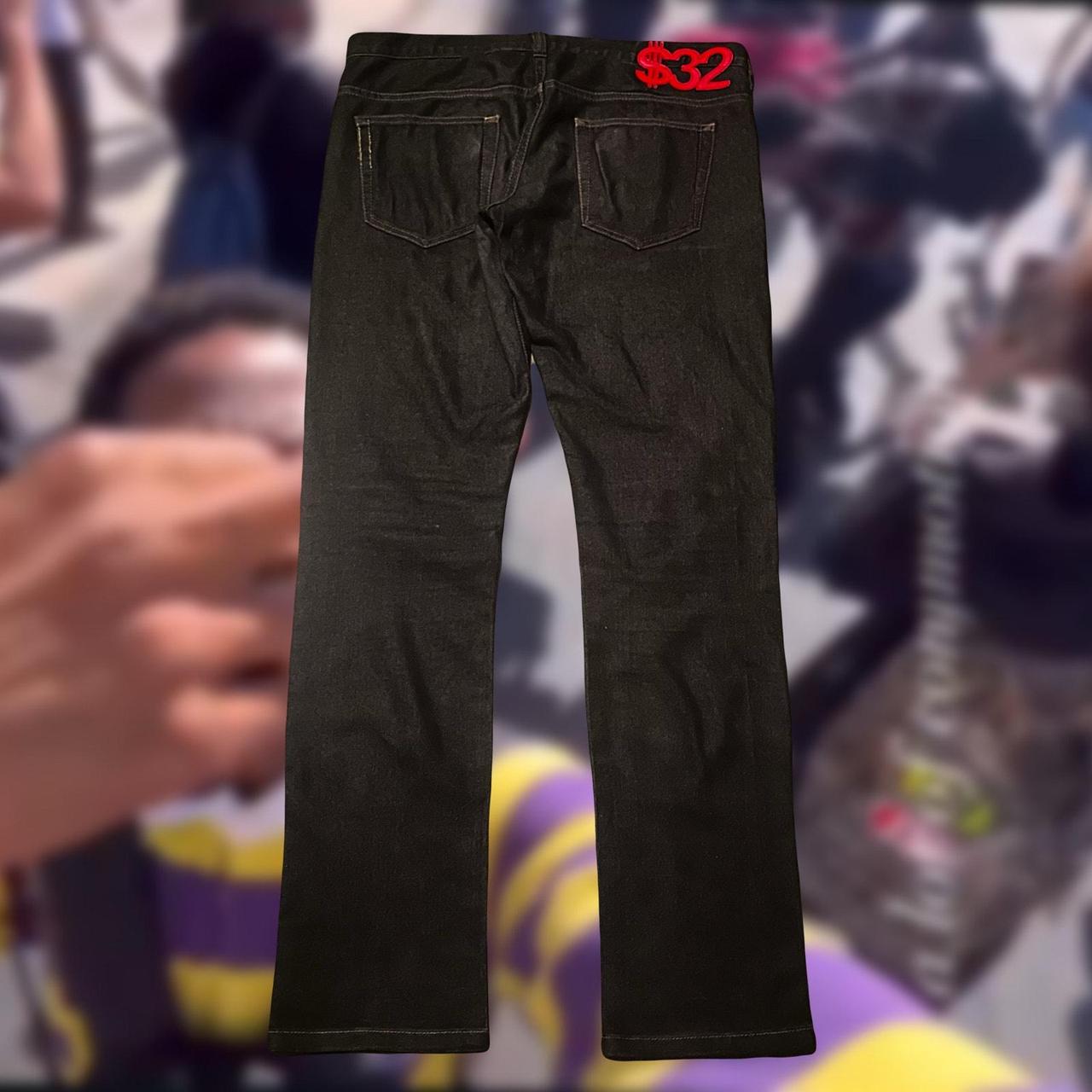 swagger cash money design patch jeans size 32 waist... | Depop
