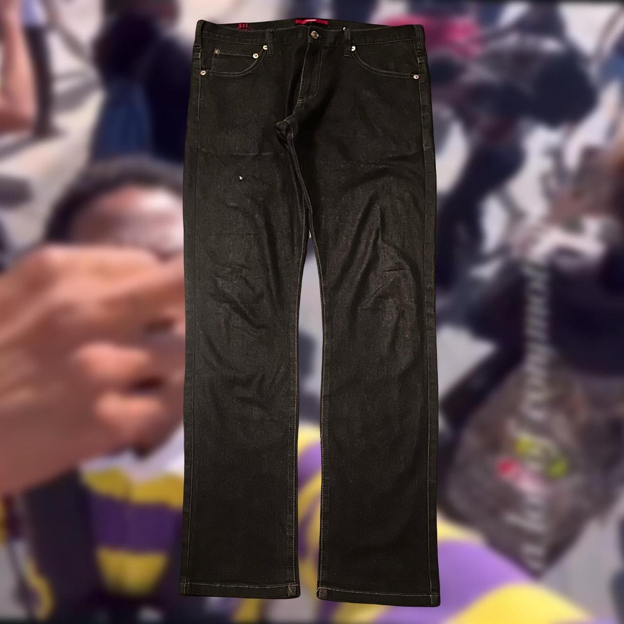 swagger cash money design patch jeans size 32 waist... | Depop