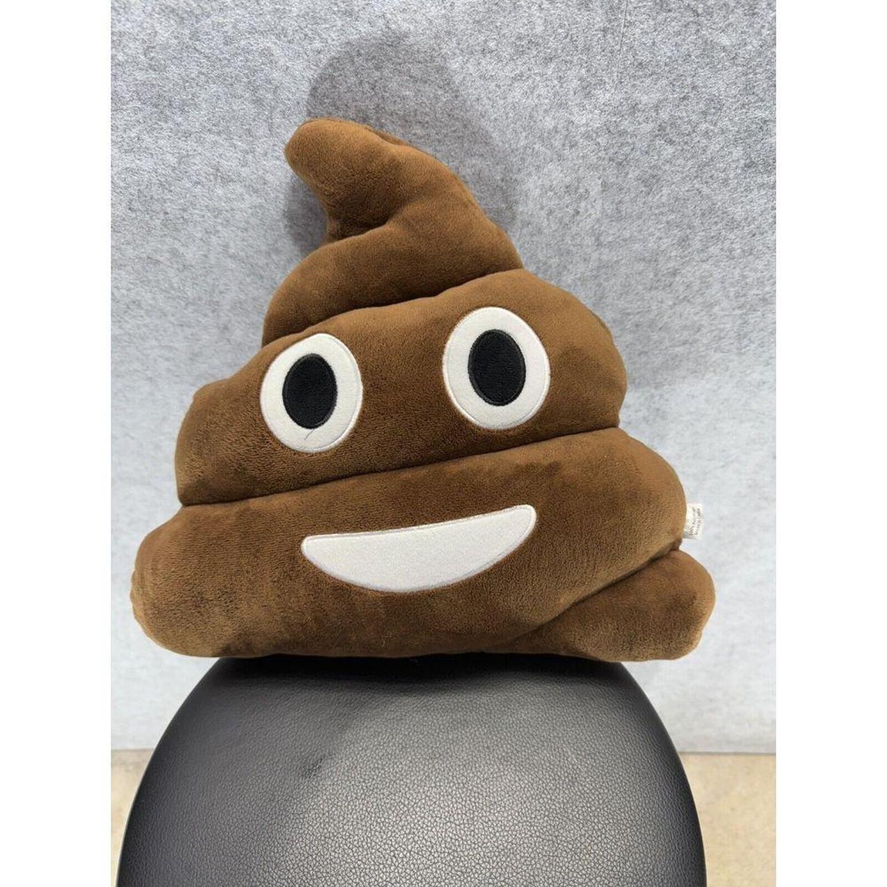 12" Poop Pile of Poo Poo Emoji Plush Throw Pillow... | Depop