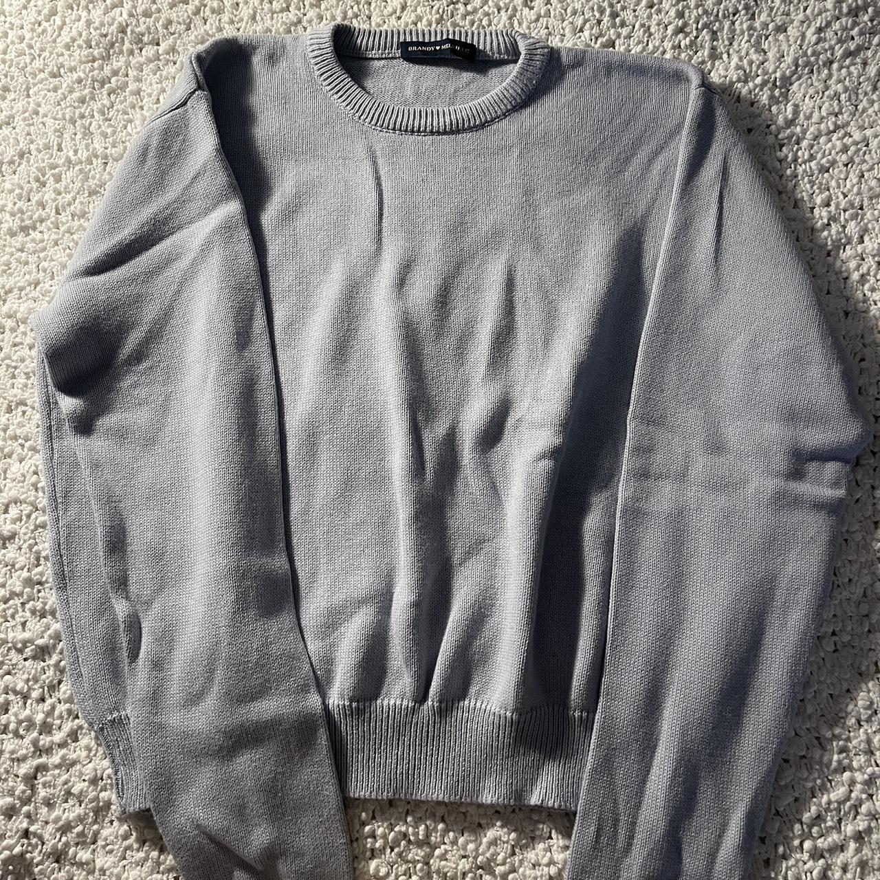 Brandy Melville blue/Grey sweater - perfect for a... - Depop