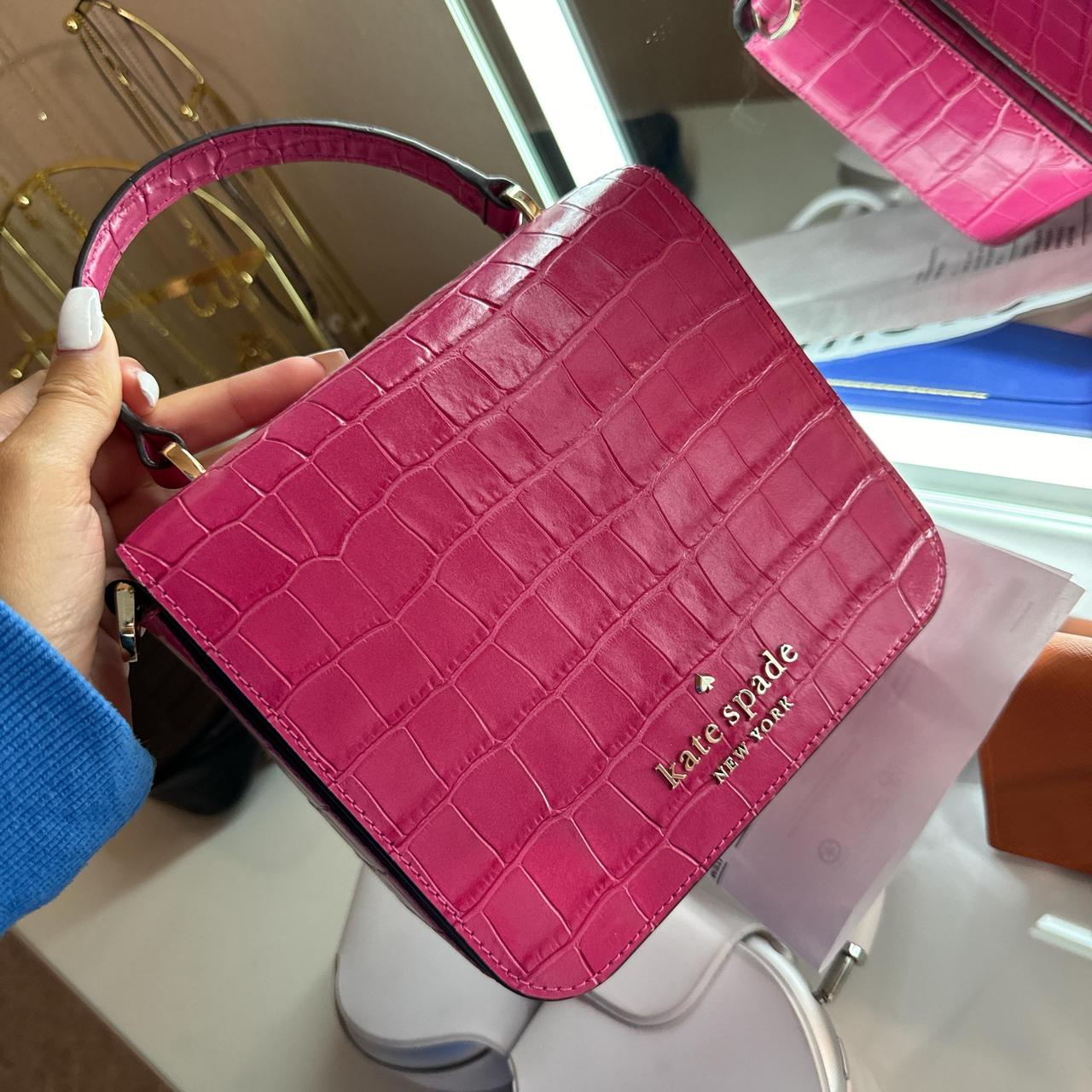Kate Spade New York pink crocodile... - Depop