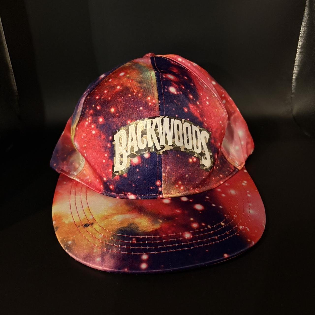 Galaxy Backwoods snapback hat - multi-coloured... - Depop