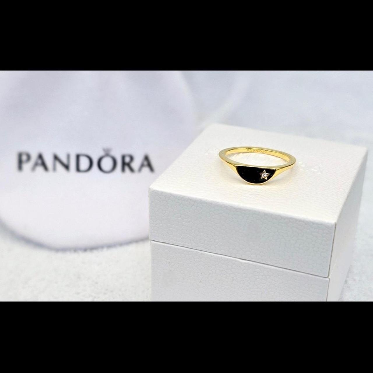 Pandora // Pandora ME Halved Enamel Signet Ring //... - Depop