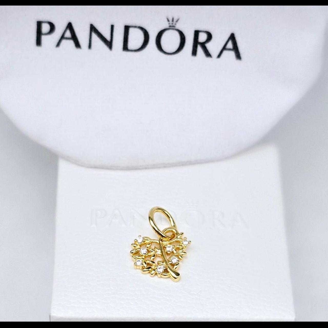 Pandora // Sparkling Heart & Family Tree Dangle... - Depop