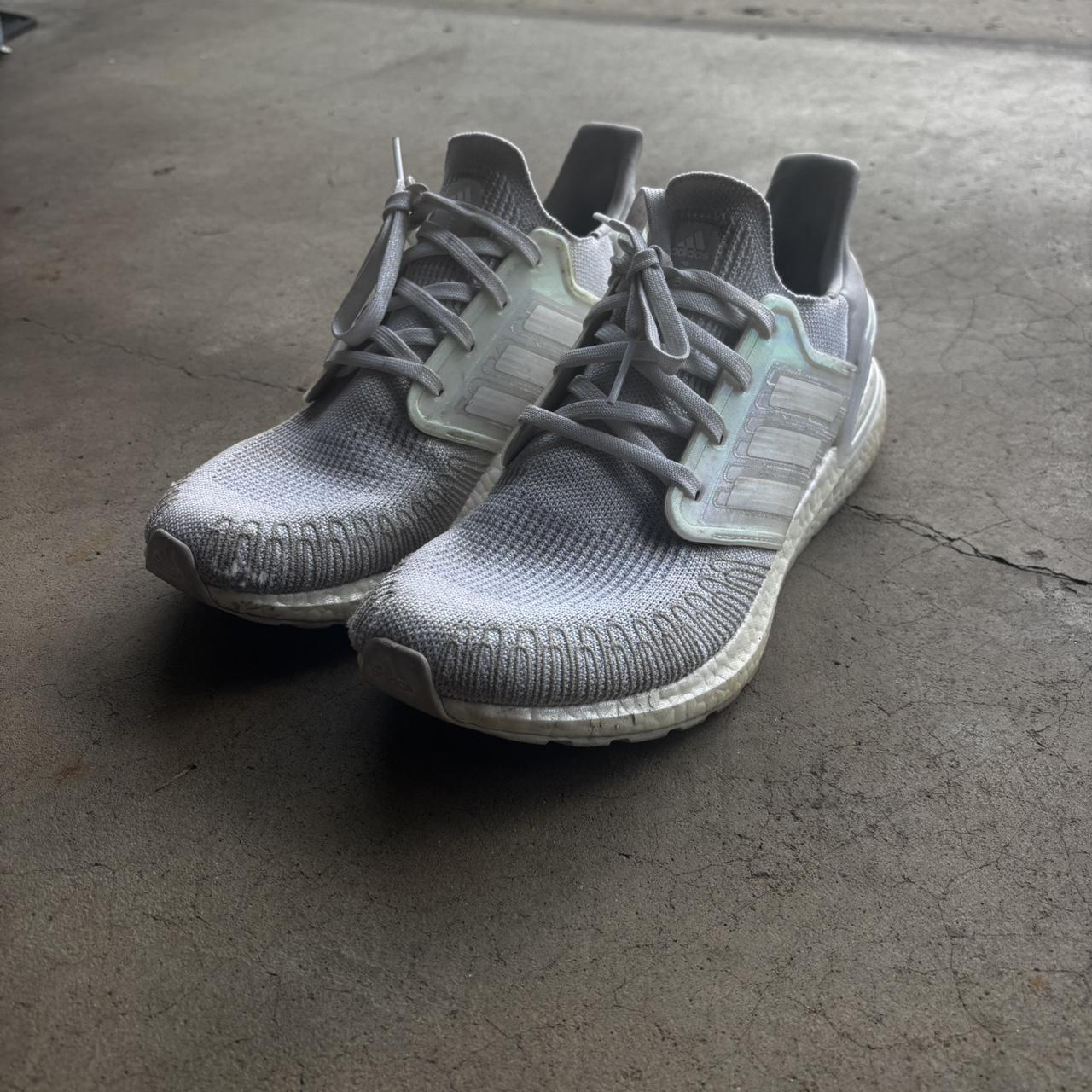 Adidas Ultra Boost 20 White Iridescent Worn a few... | Depop