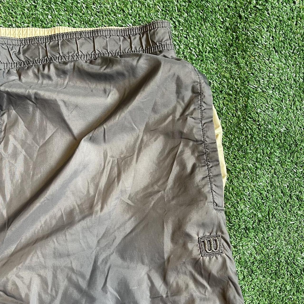 vintage 90s grey wilson track pants sweatpants with... - Depop