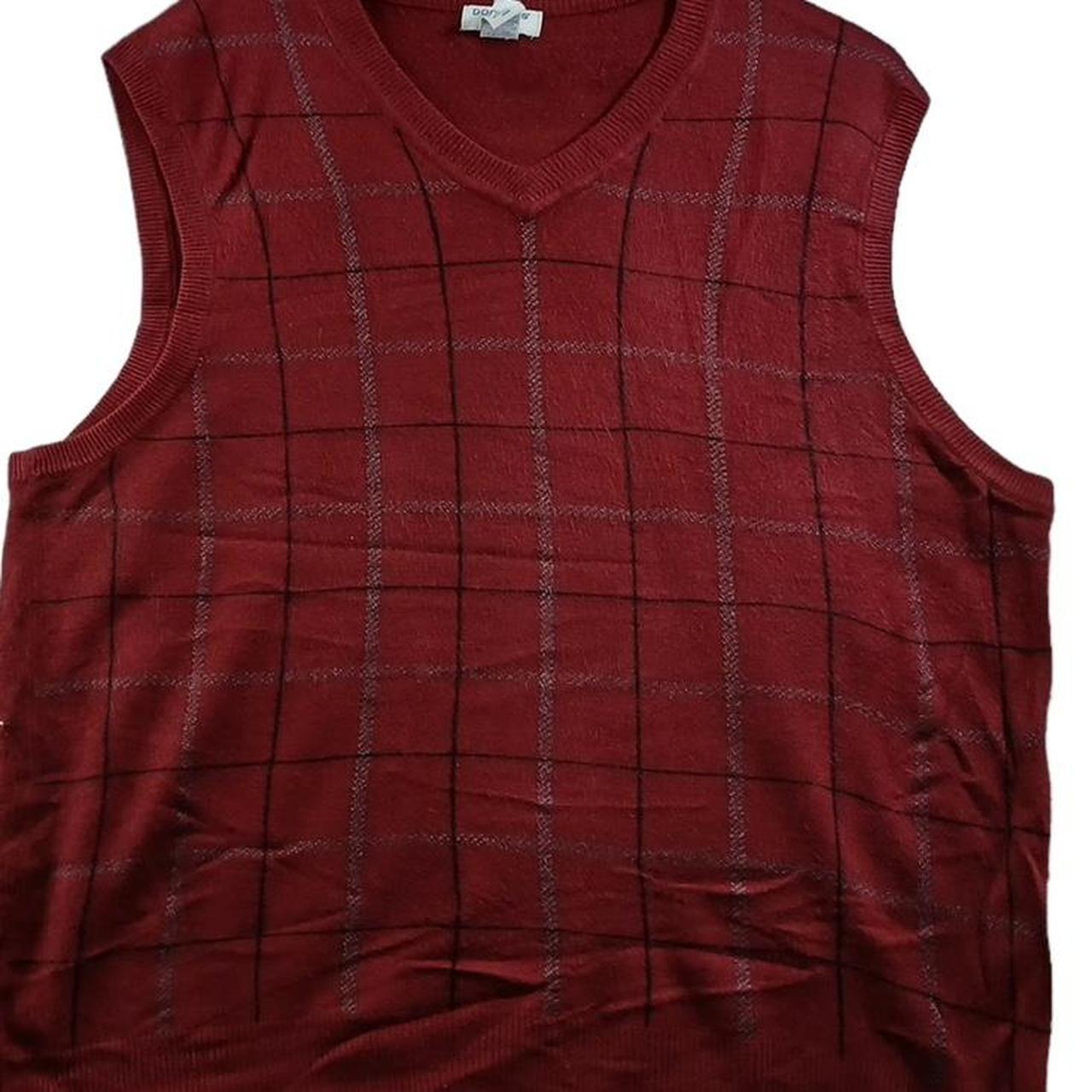 Dockers Tank Top XXL 2XL Burgundy Crewneck Knitted... - Depop