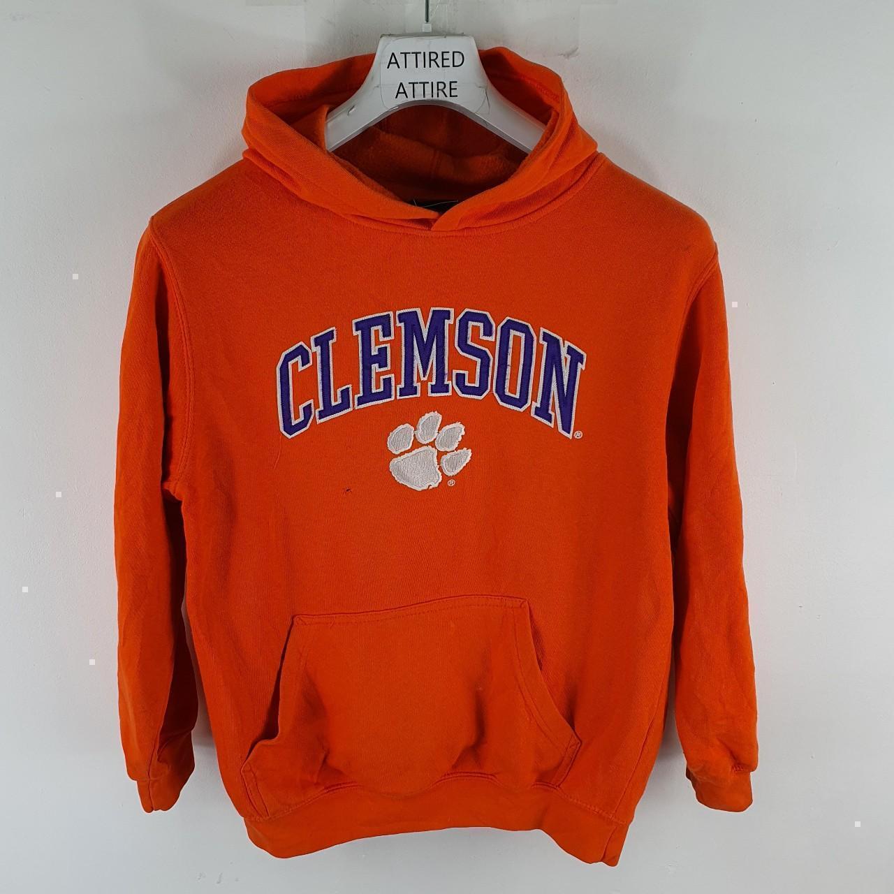 CLEMSOM HOODIE MENS SMALL ORANGE F24 Length... - Depop