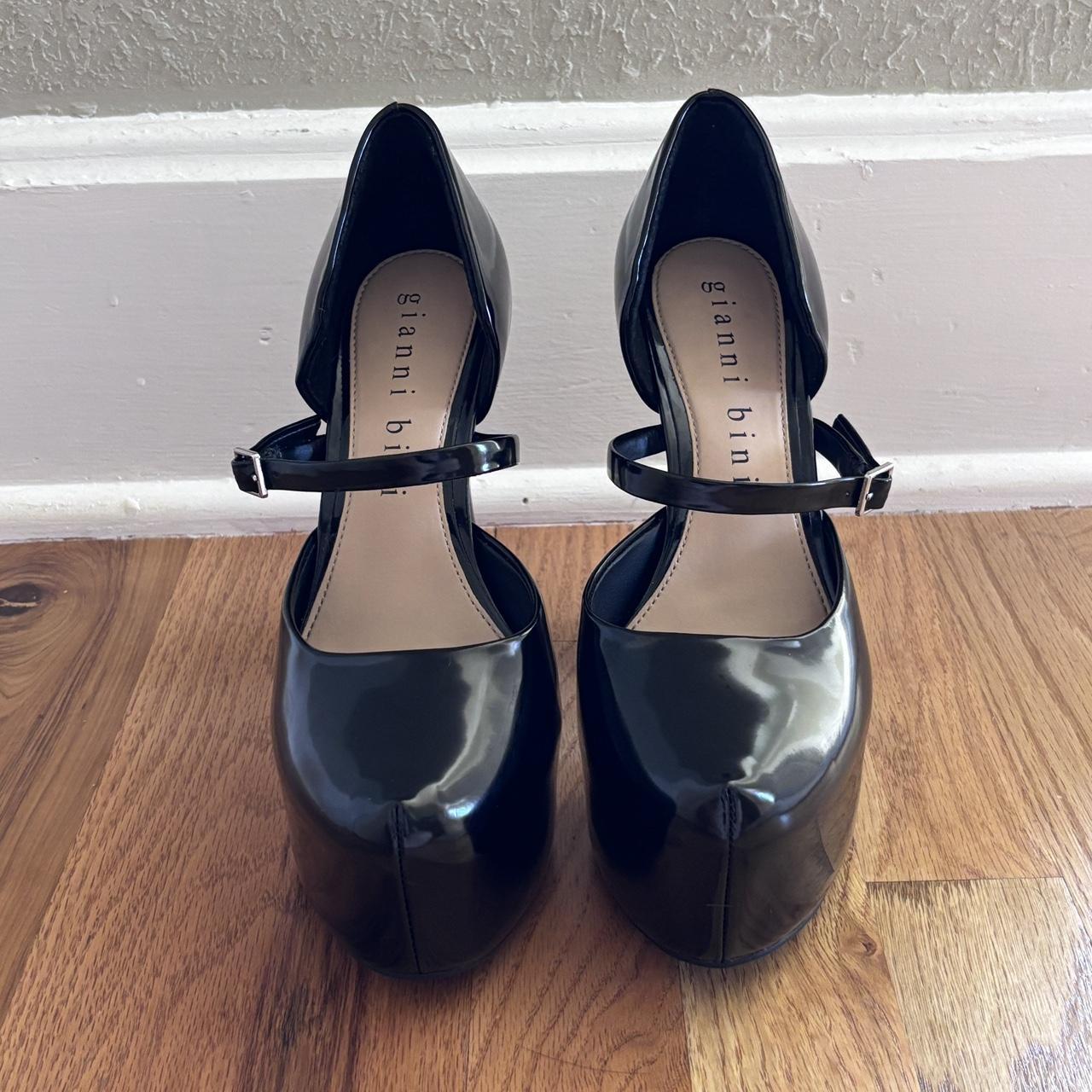 gianni bini high black platform heels - only worn... - Depop