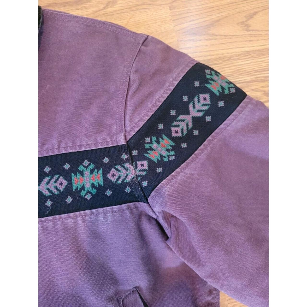 Vintage Carhartt 90s Aztec Purple Damson Southwest... - Depop